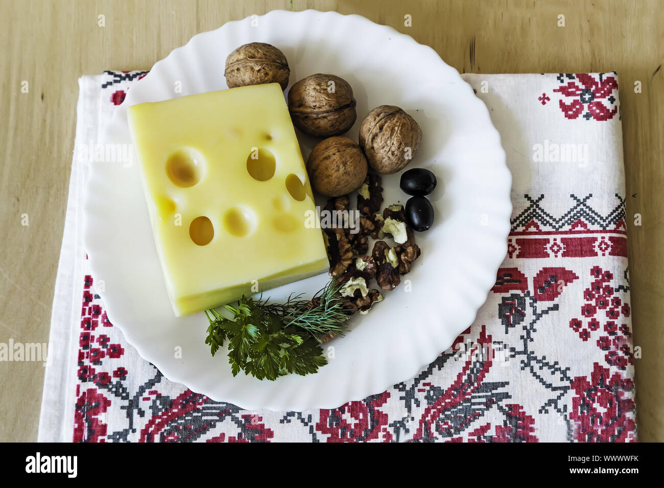 Walnuts top view hi-res stock photography and images - Alamy