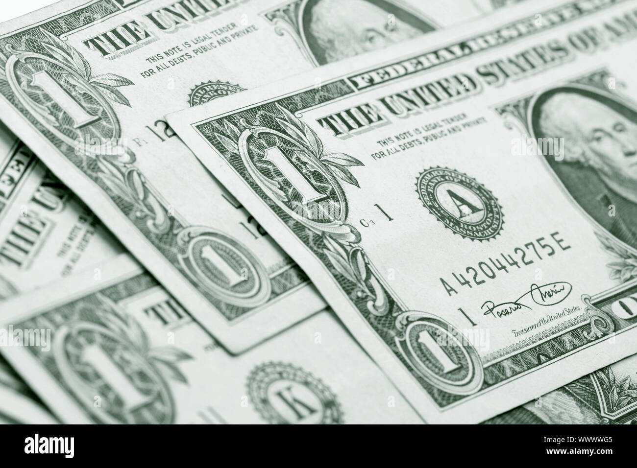 one dollar background macro close up Stock Photo - Alamy