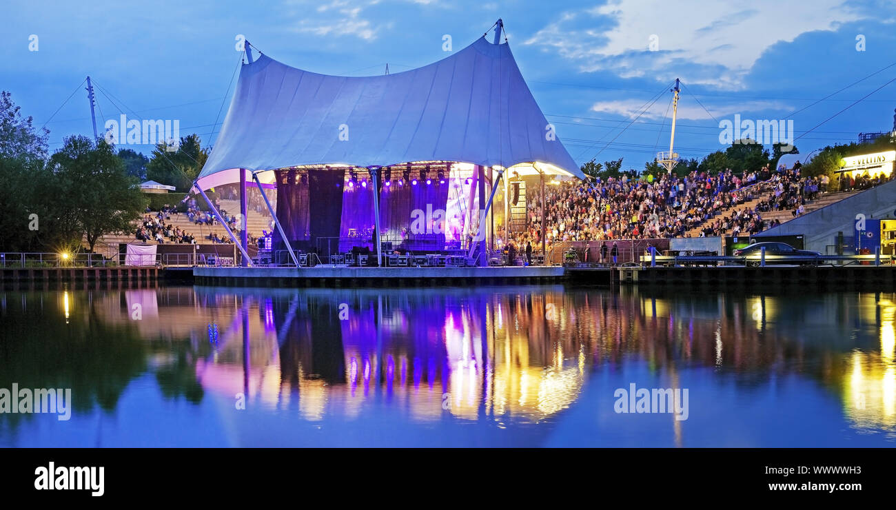 event at the amphitheater of Nordsternpark, Rhein-Herne-Kanal ...