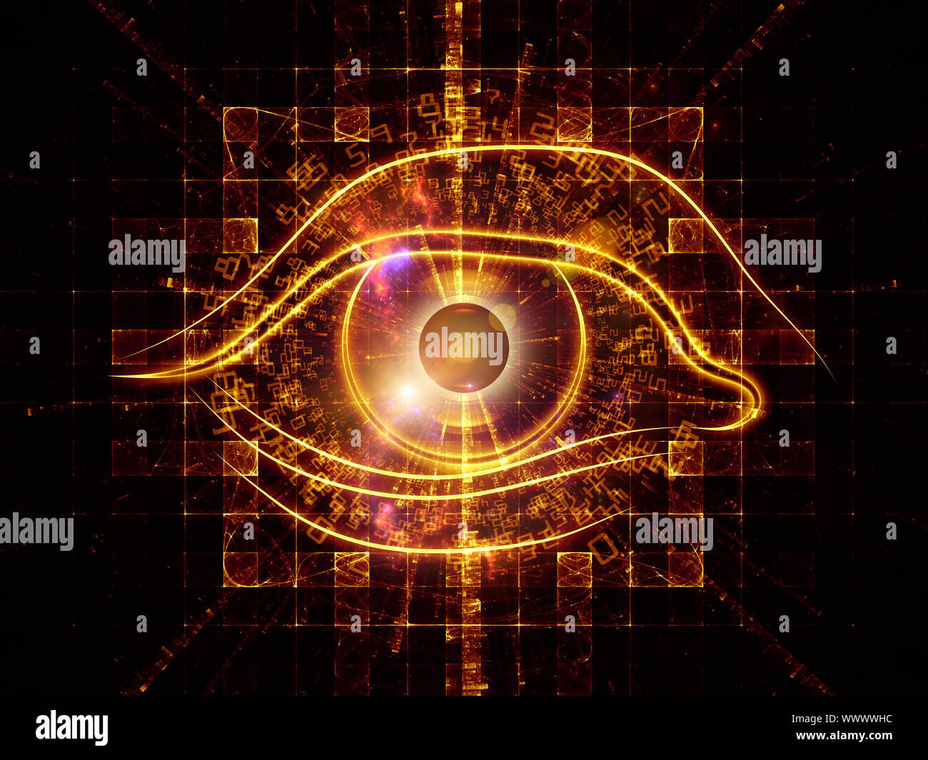 Artistic abstraction on the subject of modern technologies, mechanical ...