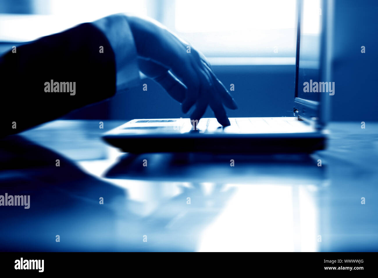 laptop work hand work background Stock Photo - Alamy