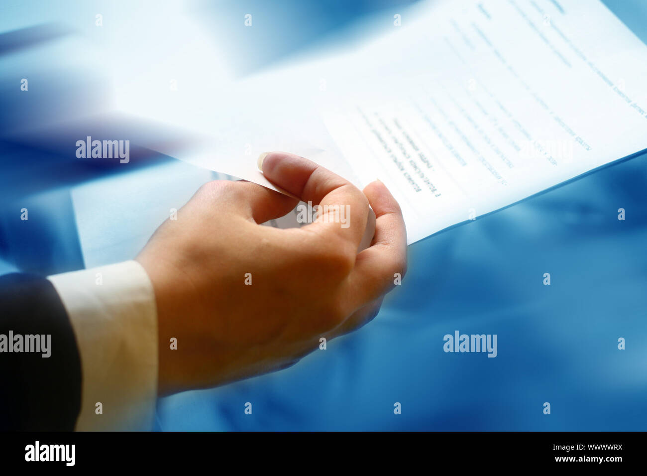 finger smart point on white paper Stock Photo - Alamy