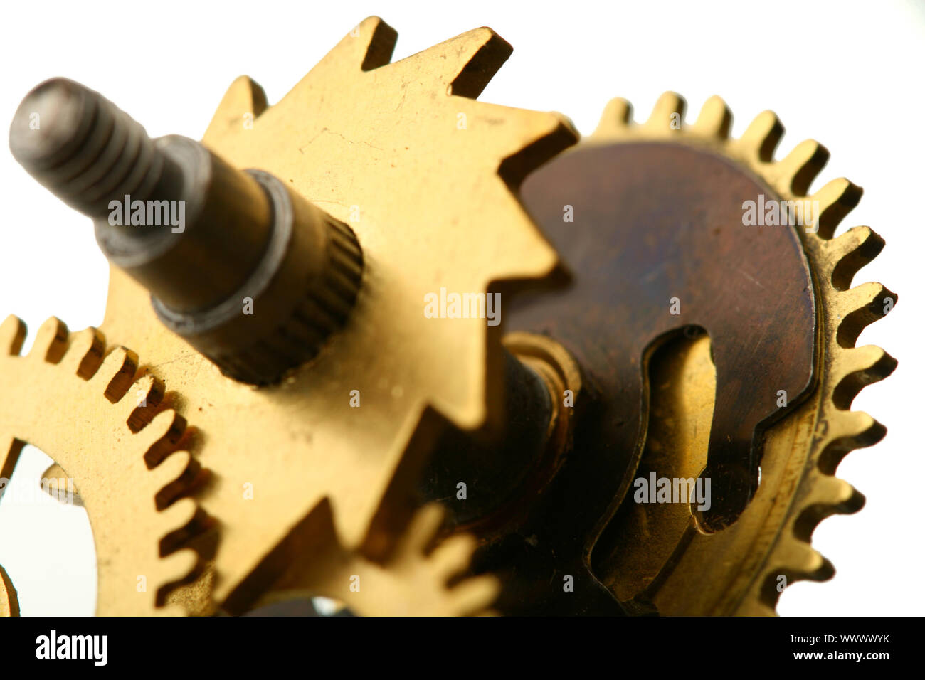 mechanical clock gear macro close up Stock Photo - Alamy