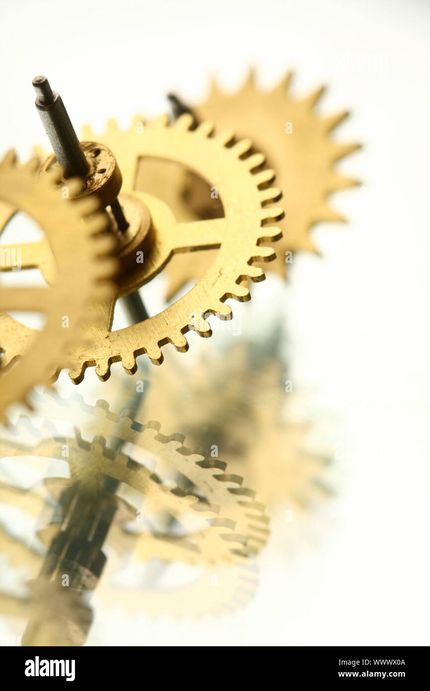 mechanical clock gear macro close up Stock Photo - Alamy