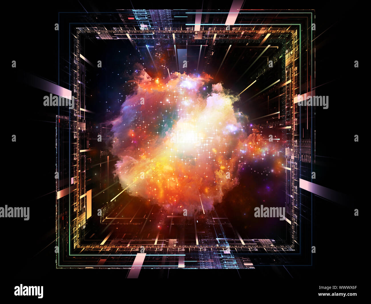 Artistic abstraction on the subject of math, science, theoretical ...