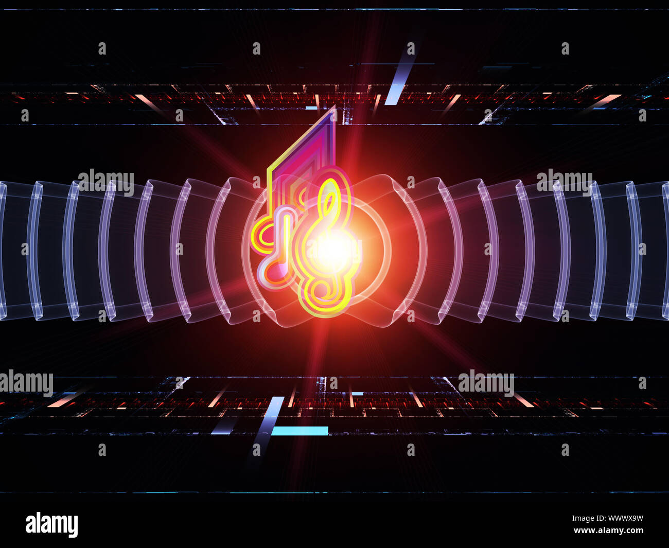 Artistic background for use with projects on music, sound equipment and ...