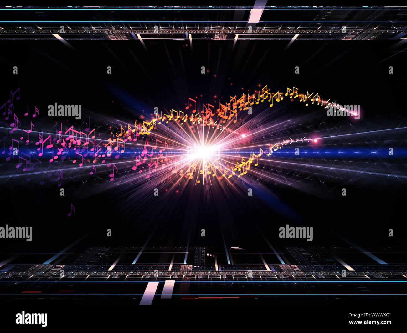 Music Notes Border Musical Background High Resolution Stock Photography ...