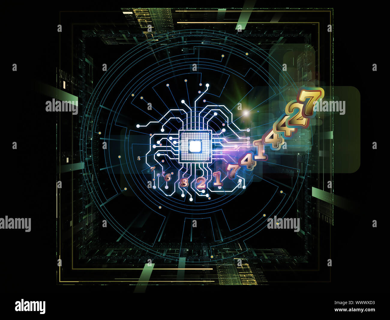 Backdrop of technology and abstract design elements to complement your ...