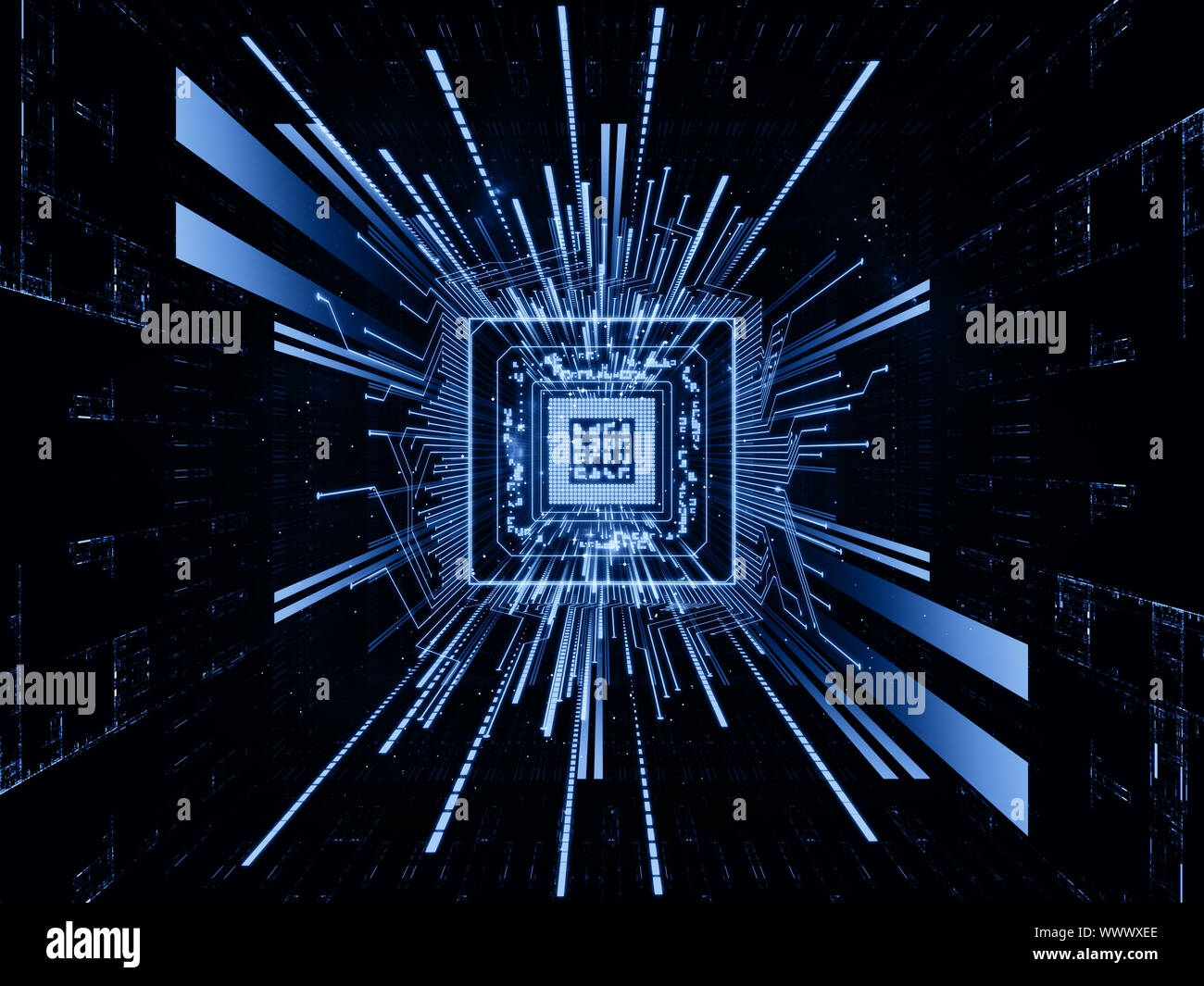 Background design of CPU graphic and abstract design elements on the ...