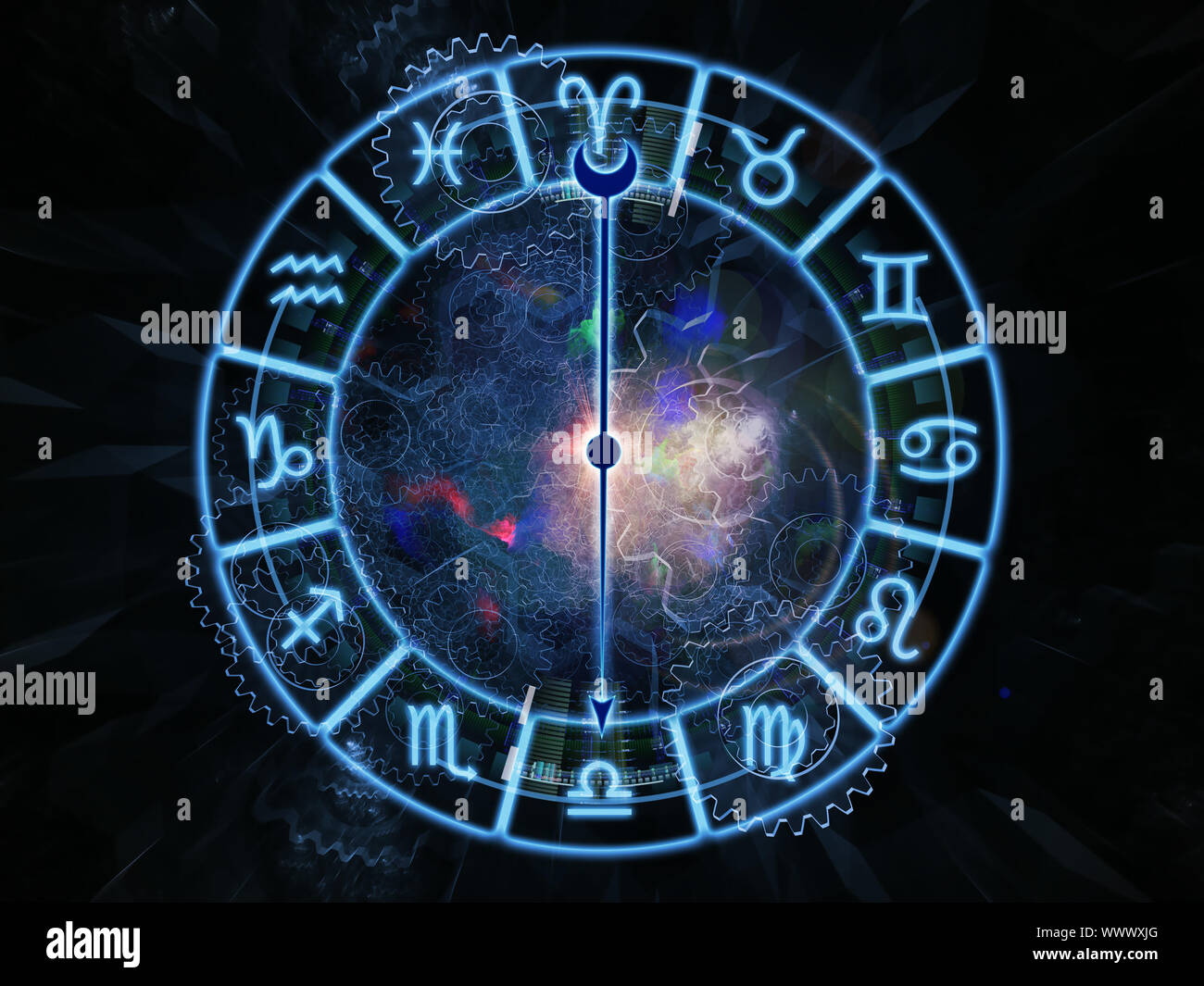 Artistic abstraction on the subject of astrology, child birth, fate ...