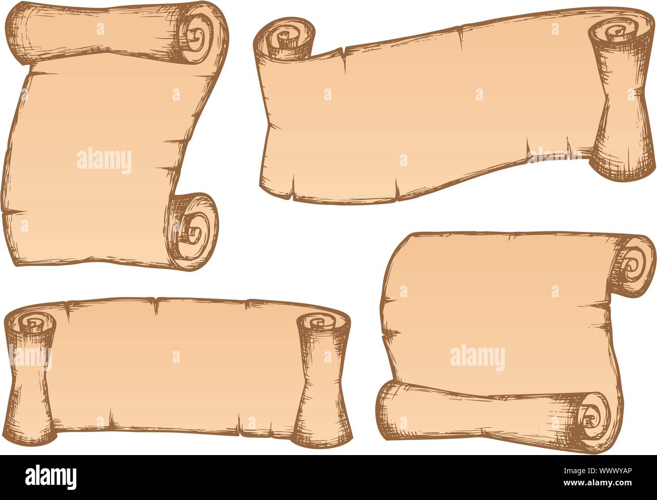 Vintage scrolls collection 2 Stock Vector Image & Art - Alamy