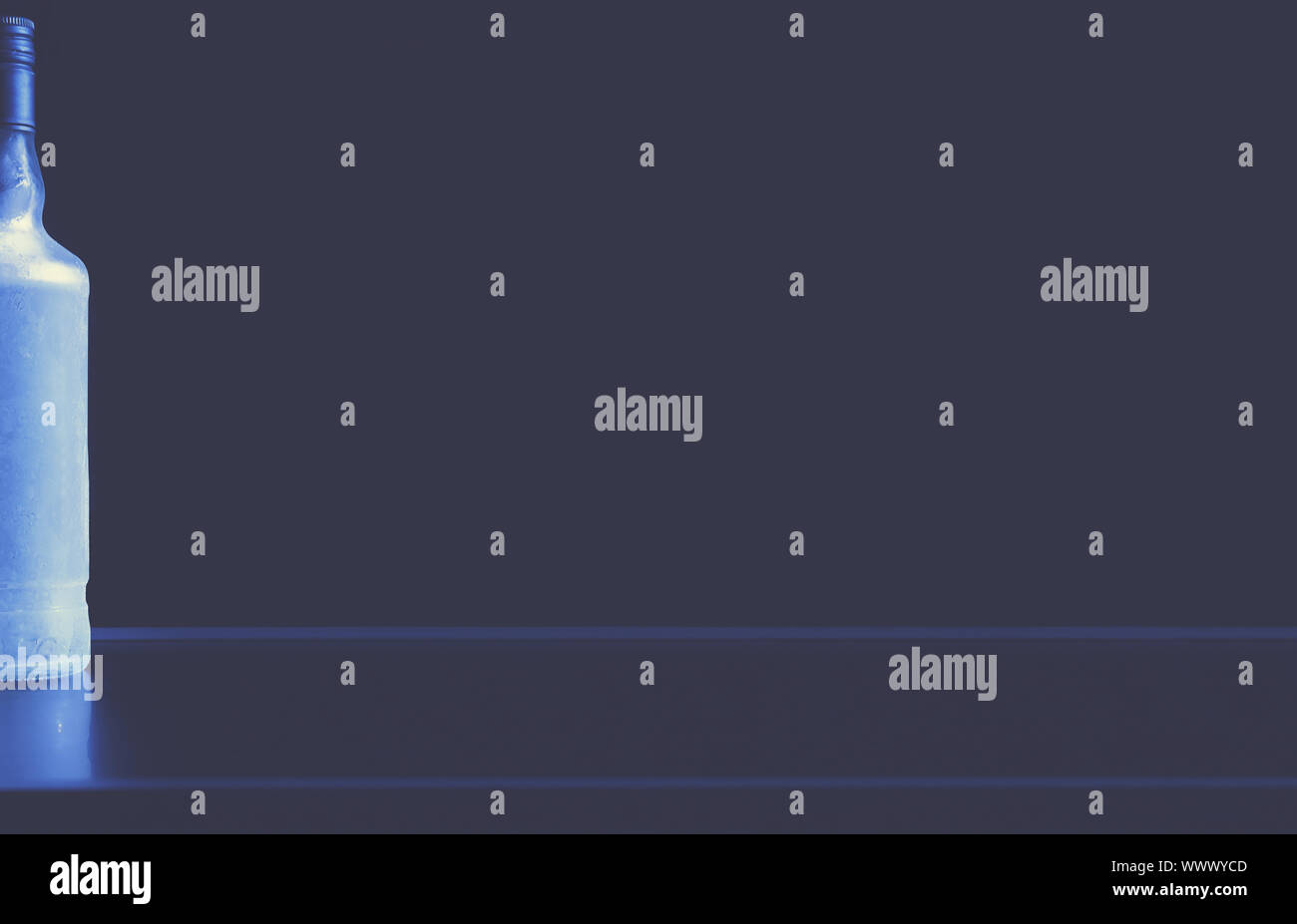 Luxury frozen vodka bottle on a black background Stock Photo - Alamy