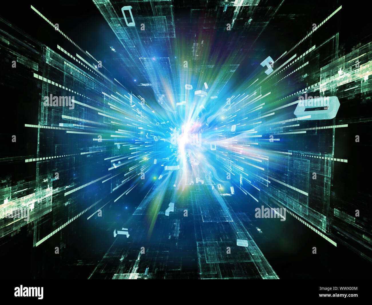 Design composed of bursting numerical forms as a metaphor on the ...