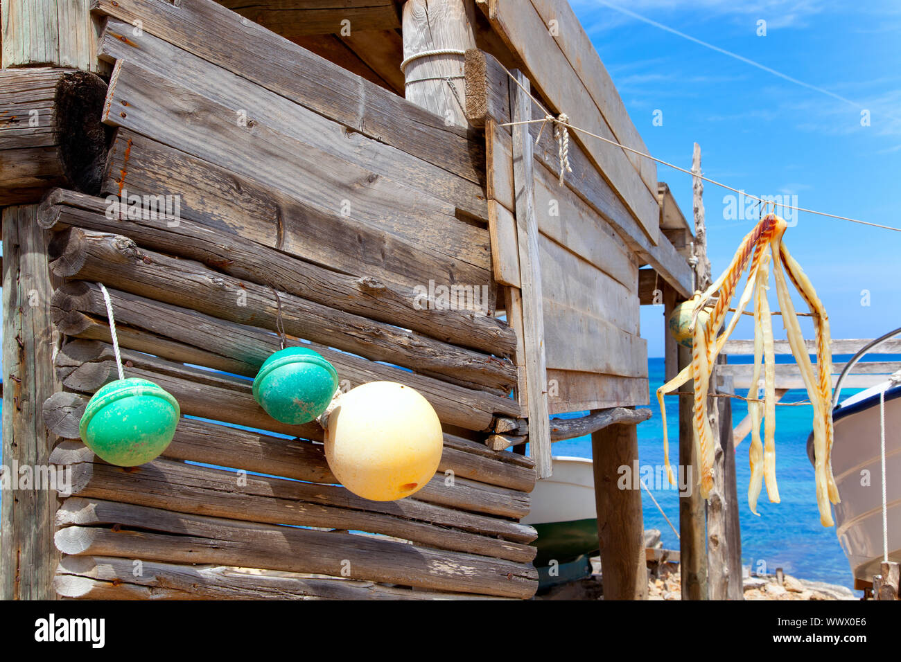 Peix sec is wind dried fish typical from Balearic Islands in formentera ...