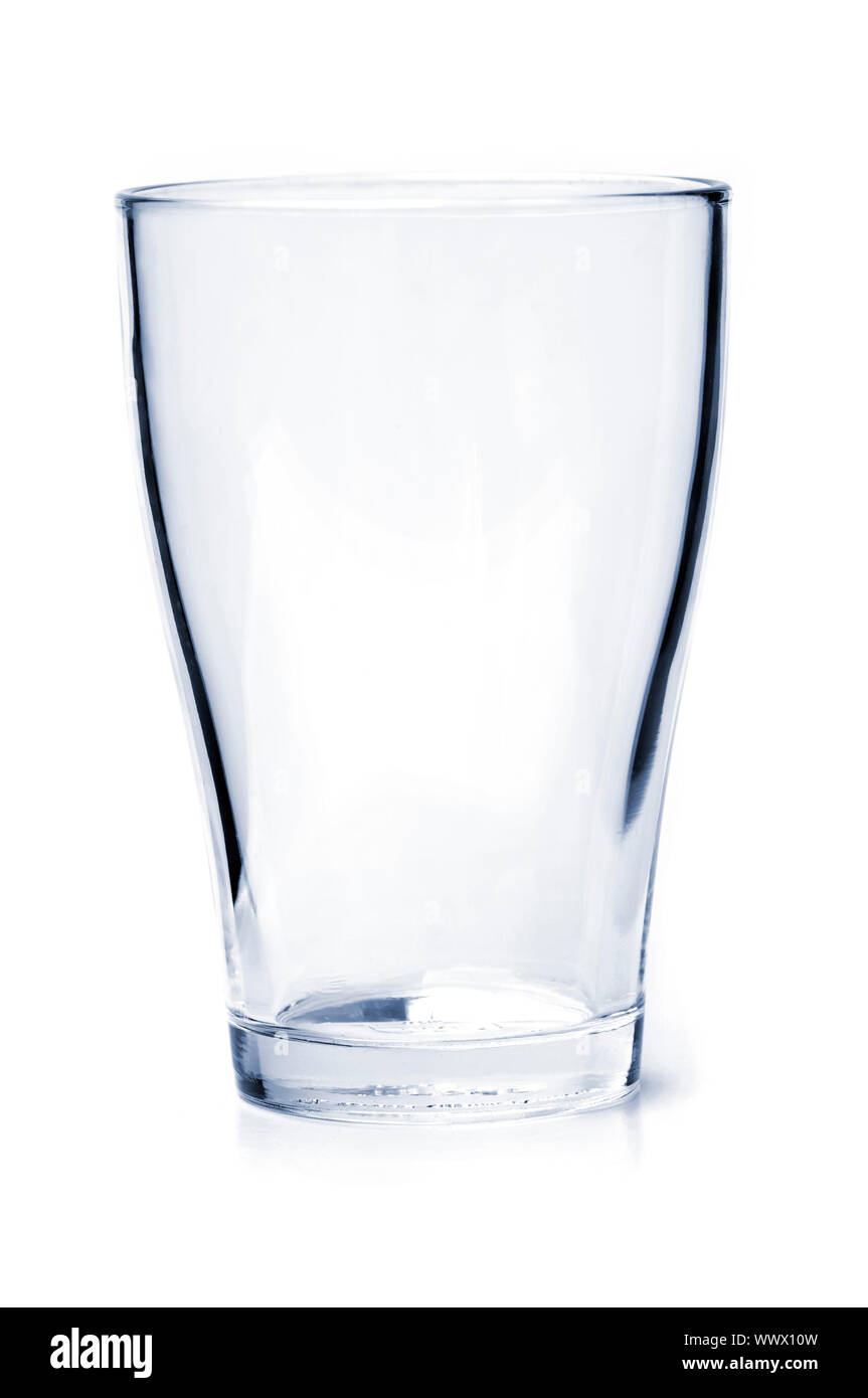 Single empty drinking glass isolated on white background Stock Photo ...