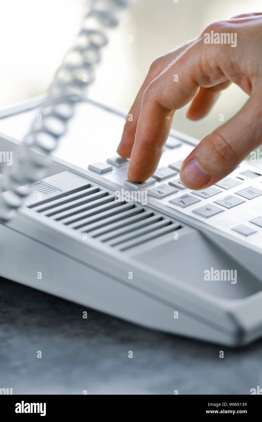 Fingers dialing hi-res stock photography and images - Alamy