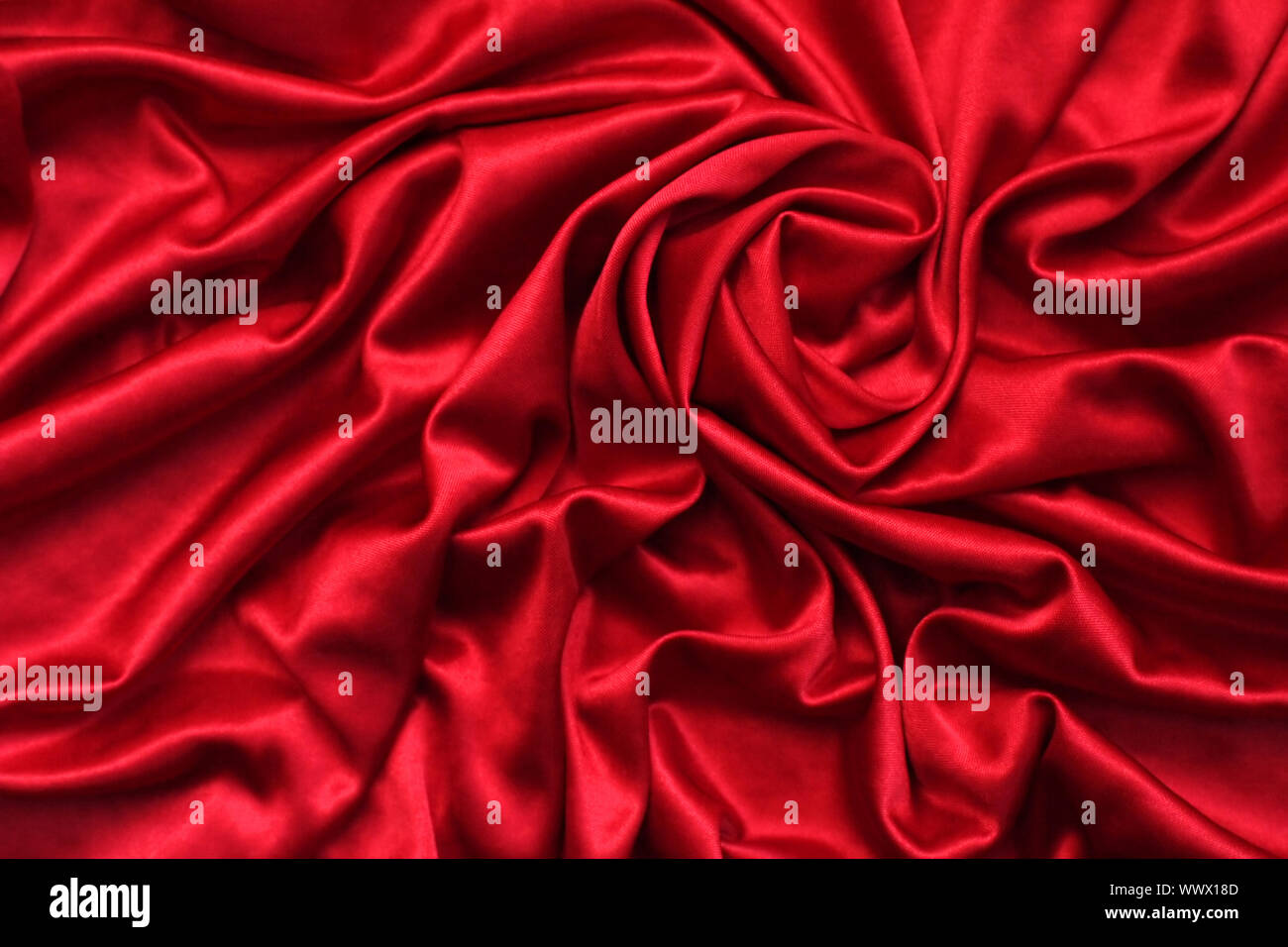 Rippled red silk fabric hi-res stock photography and images - Alamy