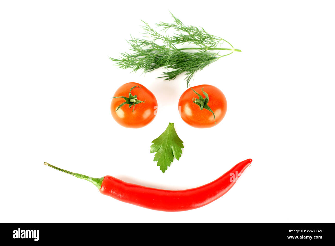vegetable smile isolated on white Stock Photo - Alamy