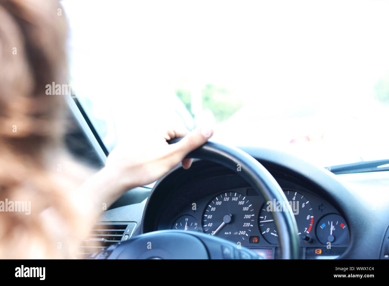 driver drive a car fast Stock Photo - Alamy