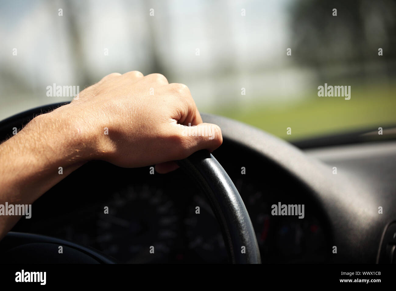 driver drive a car fast Stock Photo - Alamy
