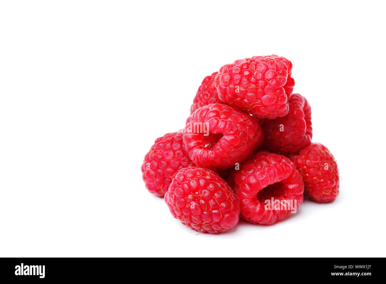 raspberry pile isolated on white Stock Photo - Alamy