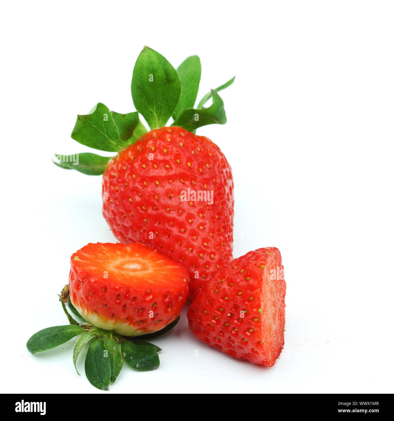 strawberry pile isolated Stock Photo - Alamy