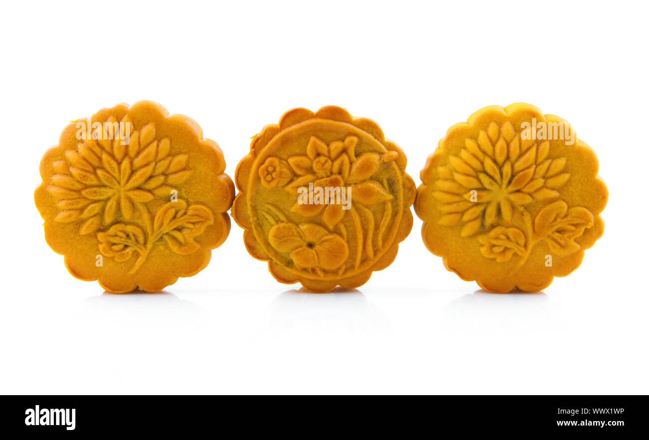 Mooncake traditionally eaten during the Mid-Autumn Festival and this is ...