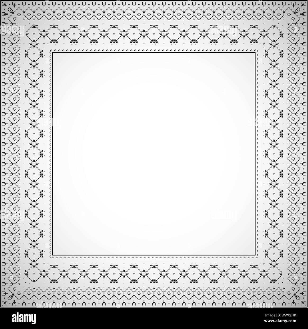 Square frame with ethnic pattern - Vector Stock Vector Image & Art - Alamy
