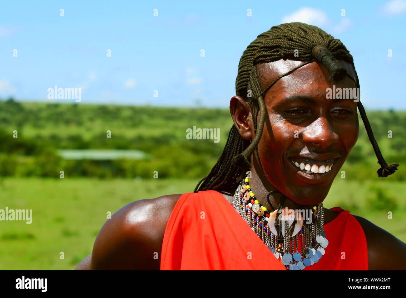 Portrait of Masai Mara warrior, Africa, Kenya Stock Photo - Alamy