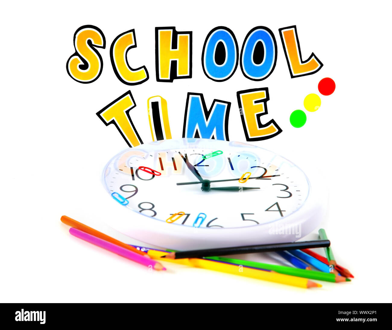 Teach time clock Cut Out Stock Images & Pictures - Alamy