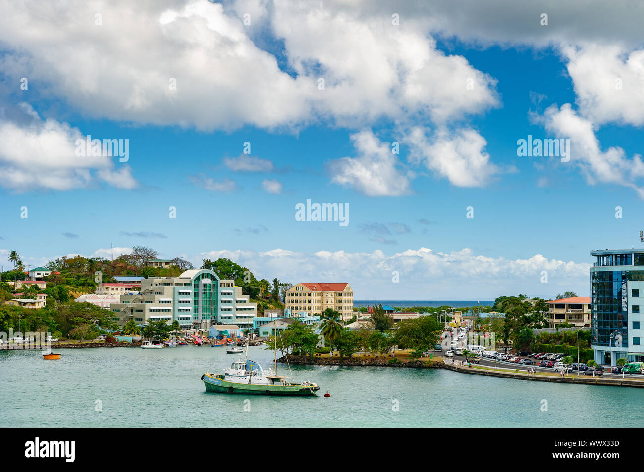 The city of Castries is the capital of Saint Lucia, a small sovereign ...