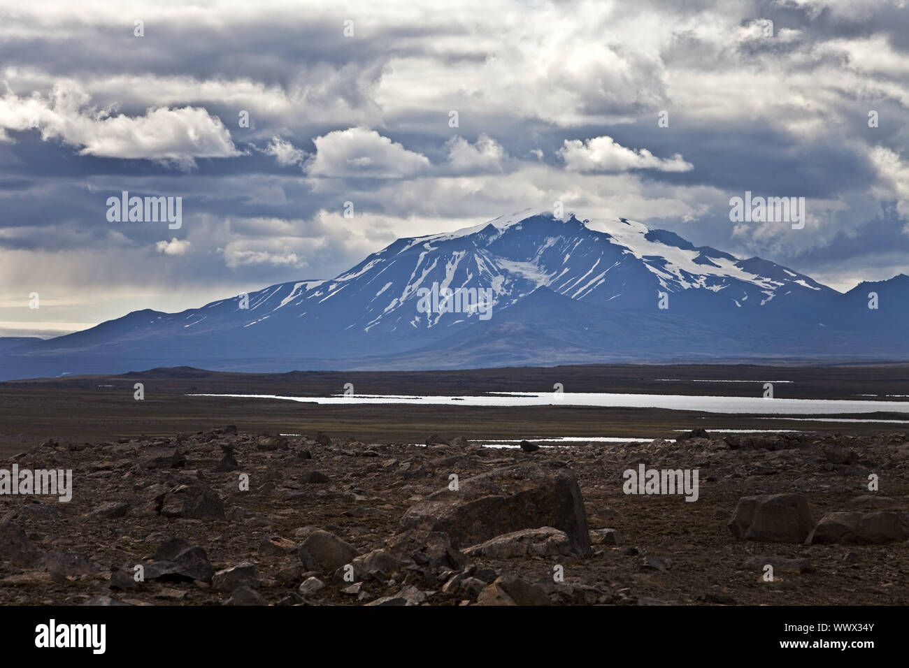 mountain Snaefell in the highland, East Iceland, Iceland, Europe Stock ...