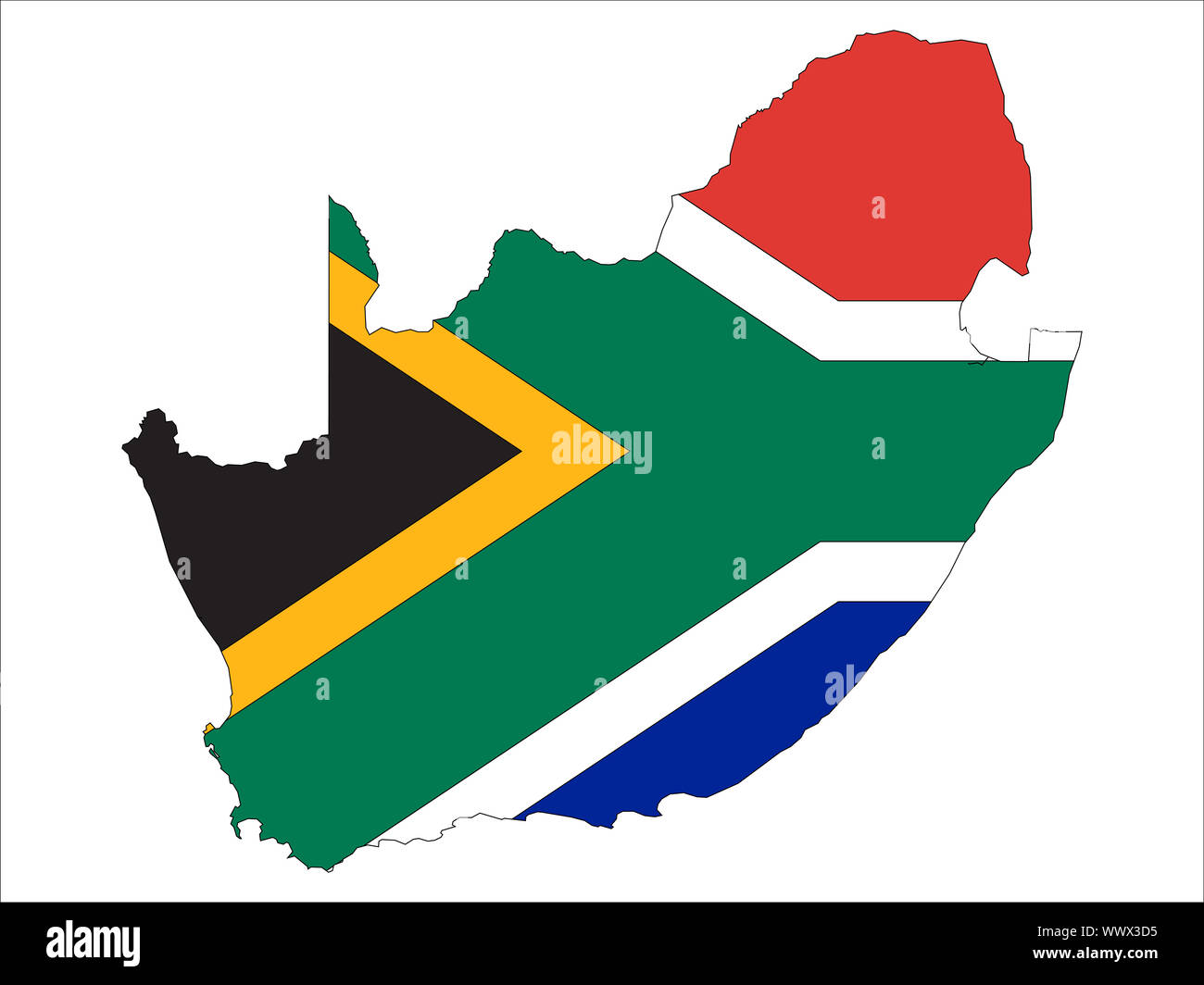 South Africa map with flag vector- Flag map. Great for presentations or ...