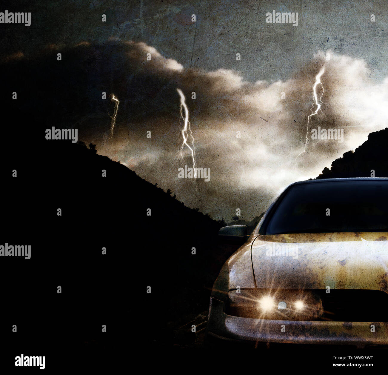 Lightning bolt and car hi-res stock photography and images - Alamy