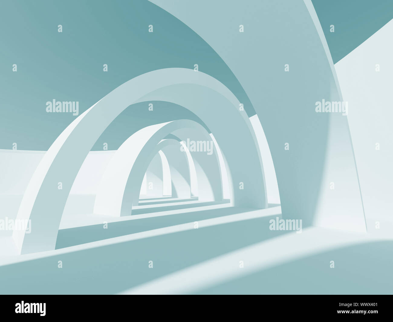 3d Illustration of White Abstract Architecture Background Stock Photo - Alamy