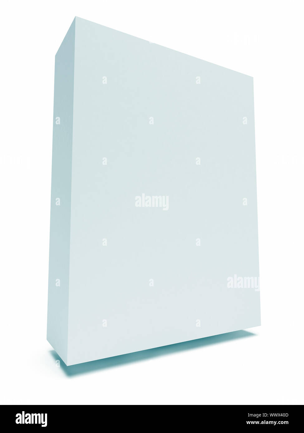3d Blank Box Isolated on White Background Stock Photo - Alamy
