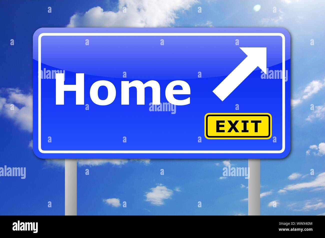 word home written on a traffic sign Stock Photo - Alamy