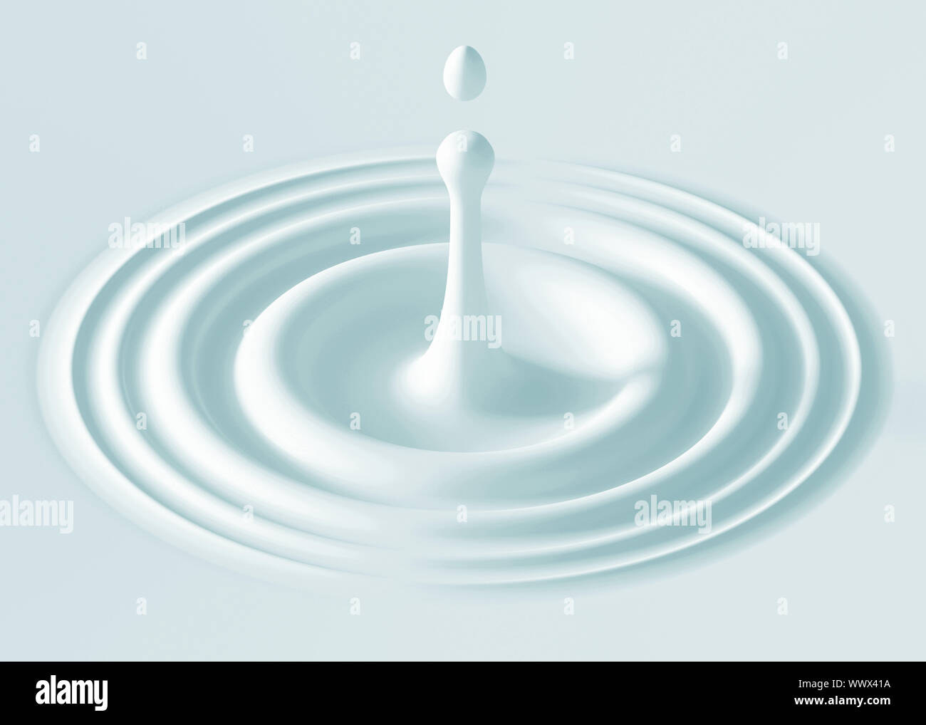 3d Illustration of Milk Drop Stock Photo - Alamy
