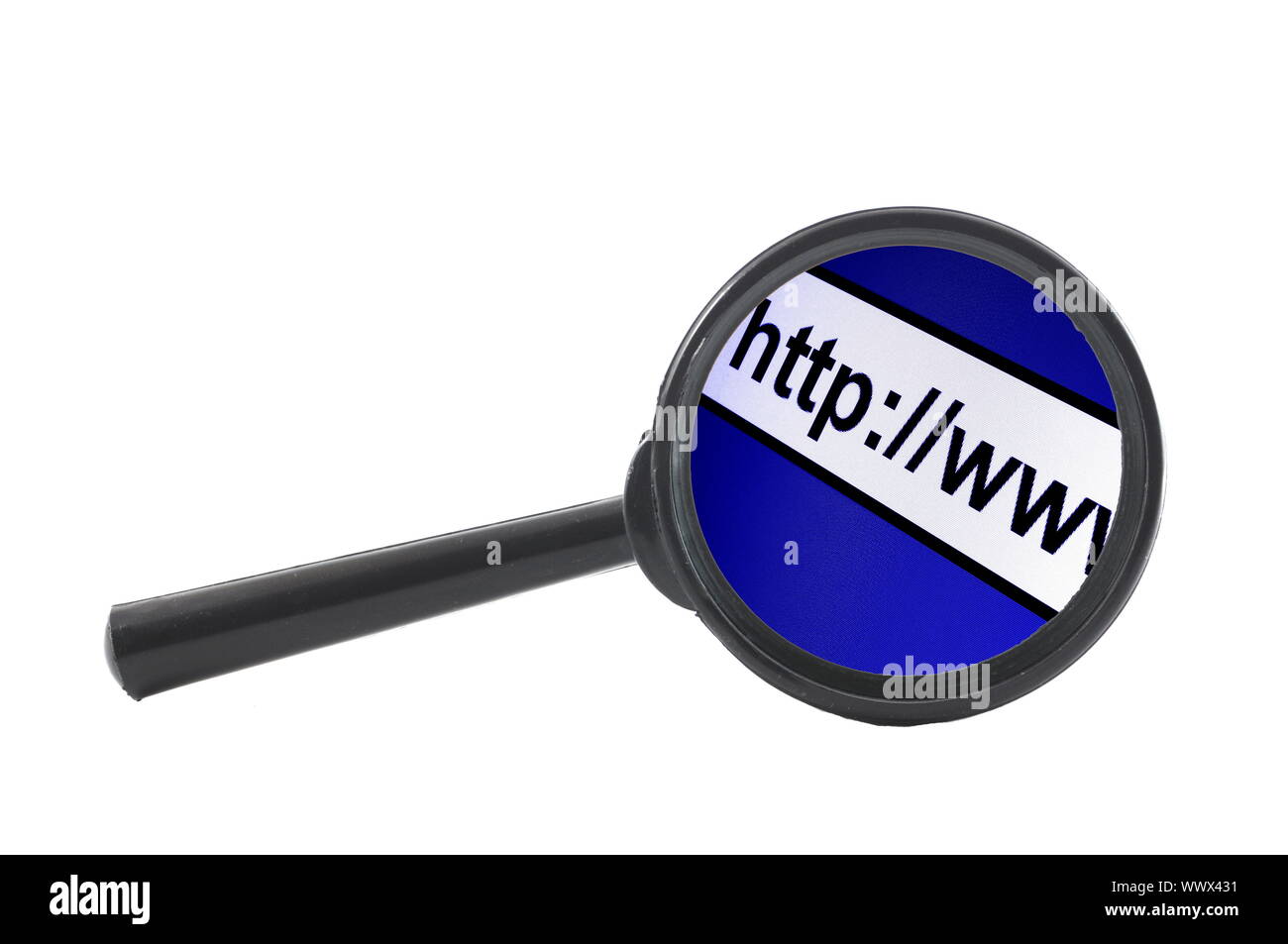Magnifying glass analyse Cut Out Stock Images & Pictures - Alamy