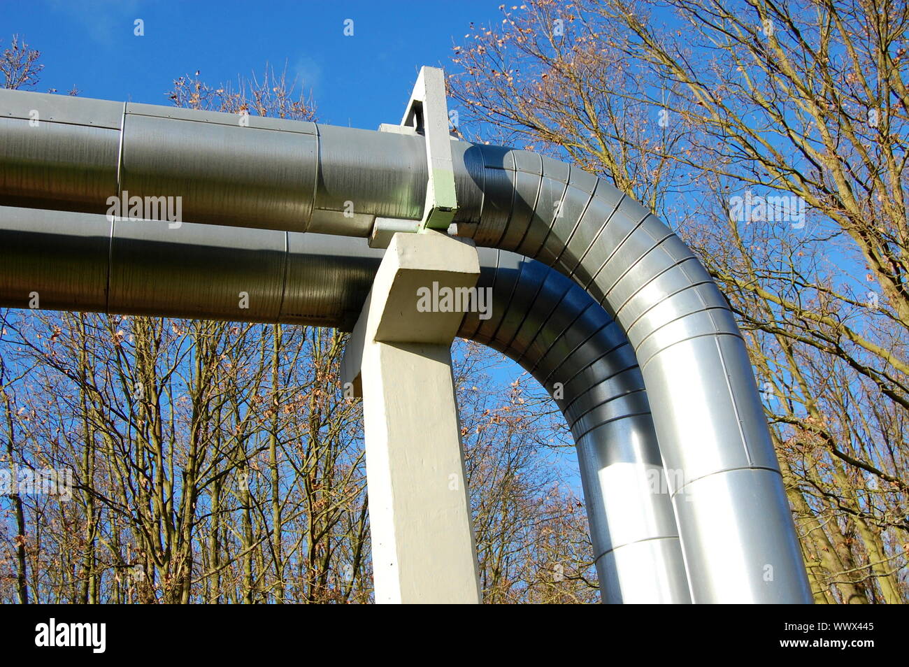 pipes of an industrial oil pipeline for the transport of oil Stock ...