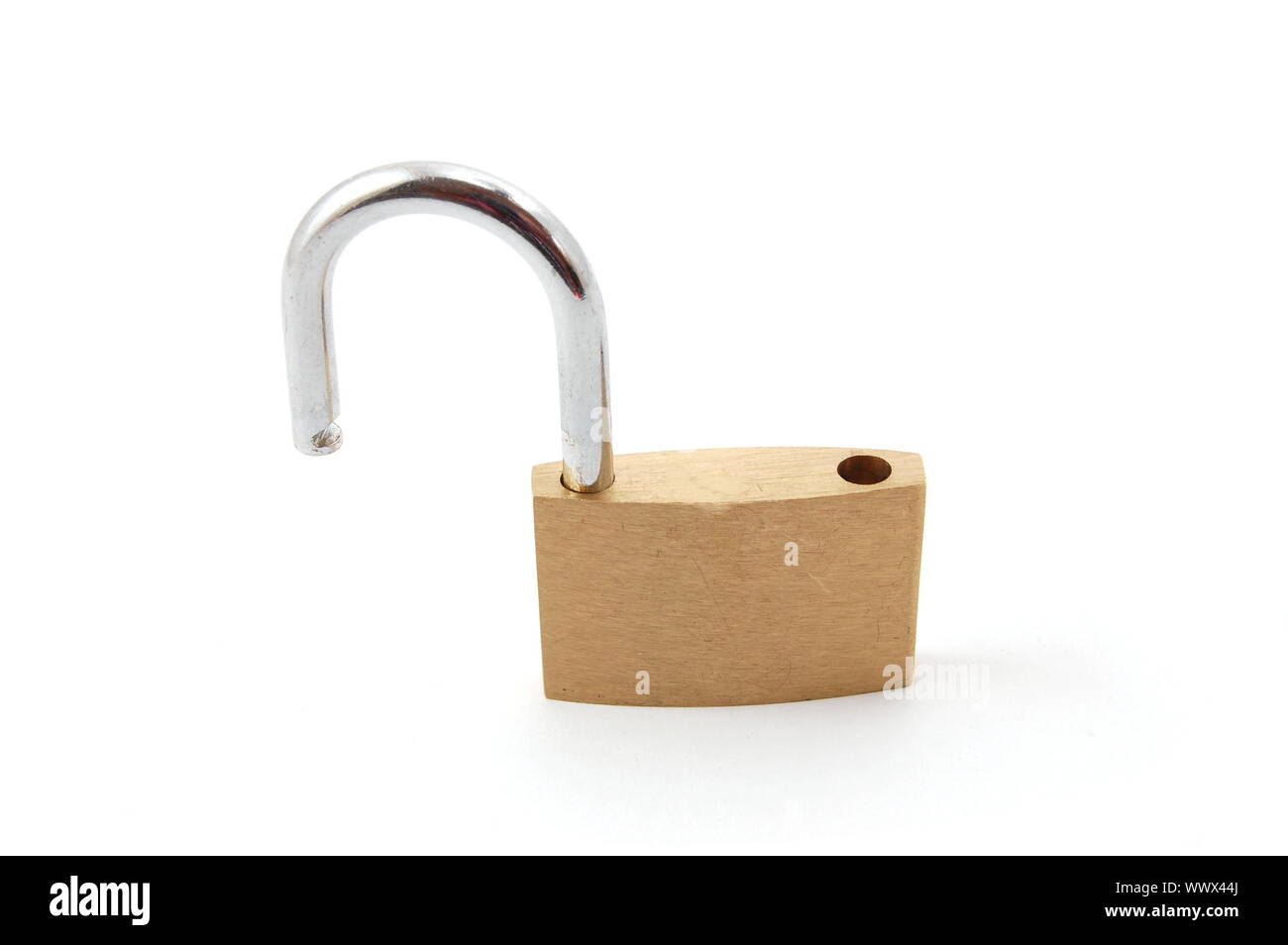 new padlock isolated on a white background Stock Photo - Alamy