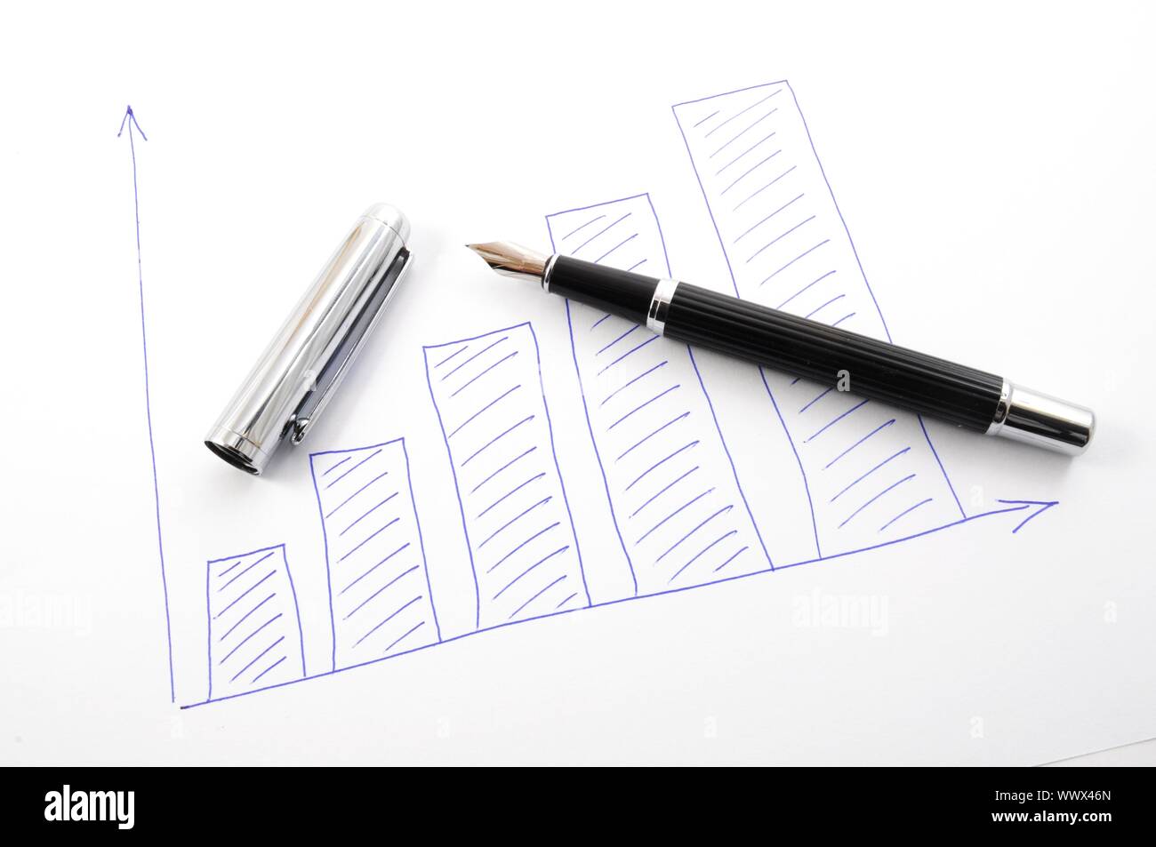 financial graph showing business growth and success Stock Photo - Alamy