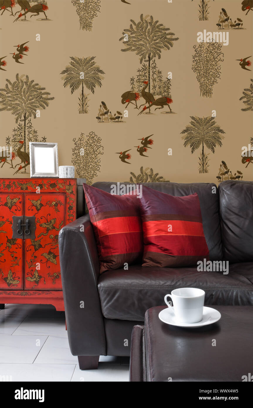 Partial view into a living room Stock Photo - Alamy