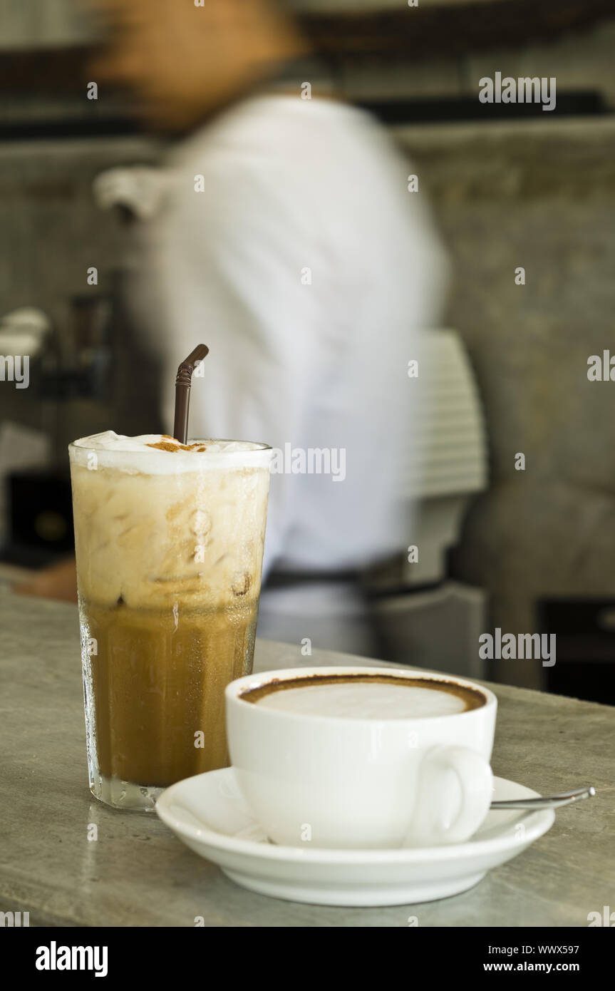 Latte long black mocha hi-res stock photography and images - Alamy