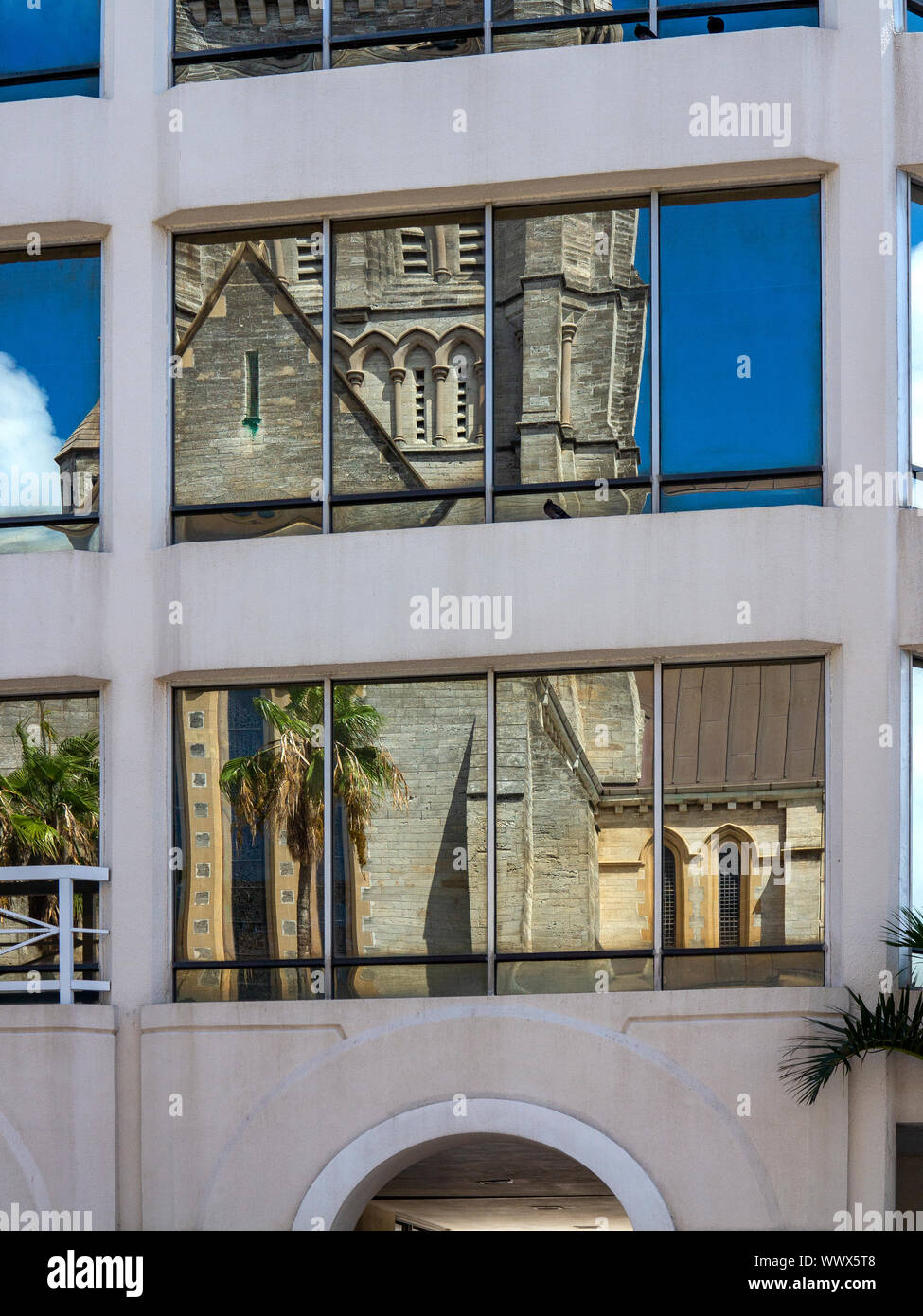 Cathedral of the Most Holy Trinity Bermuda, seen distorted and ...