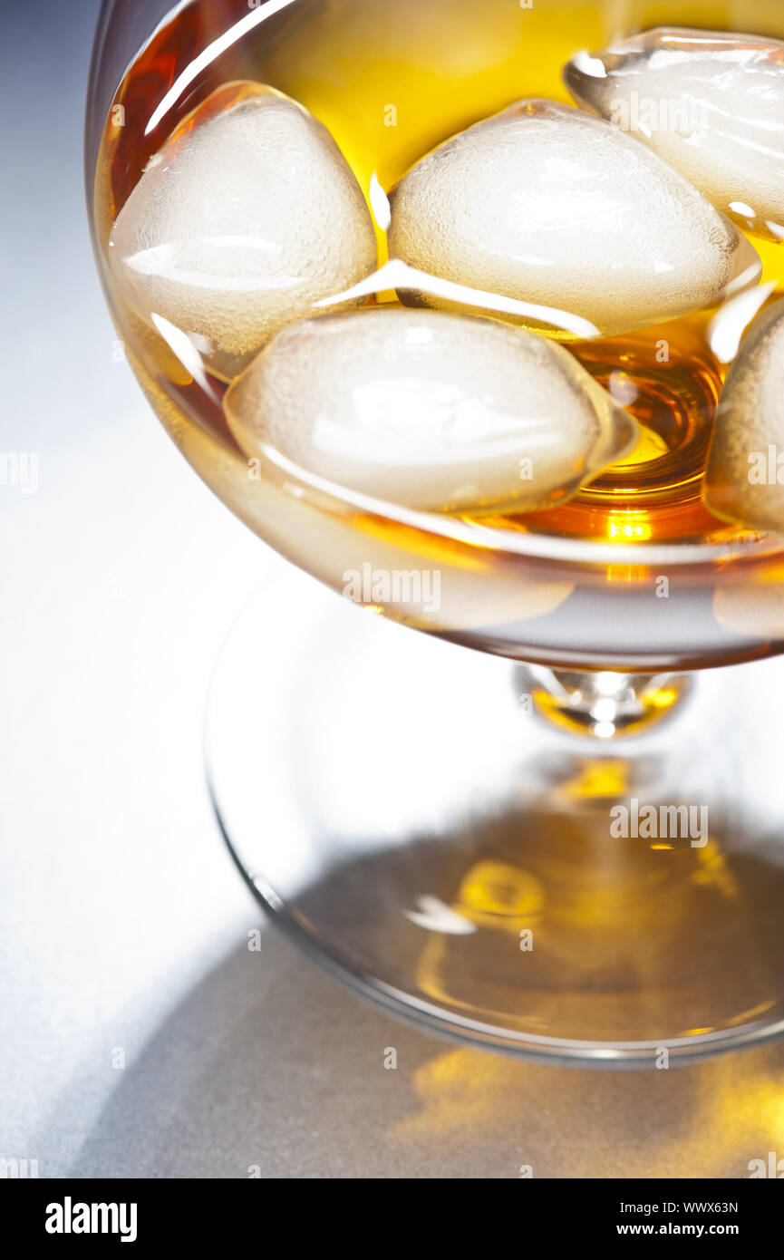 Whisky on the Rocks in front of beautiful background Stock Photo - Alamy