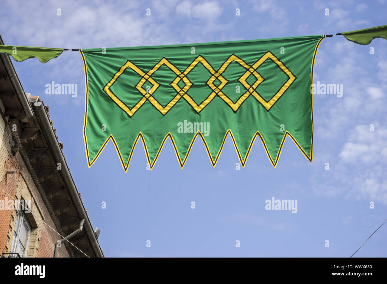 Tourism, traditional medieval festival in the streets of Alcala de ...