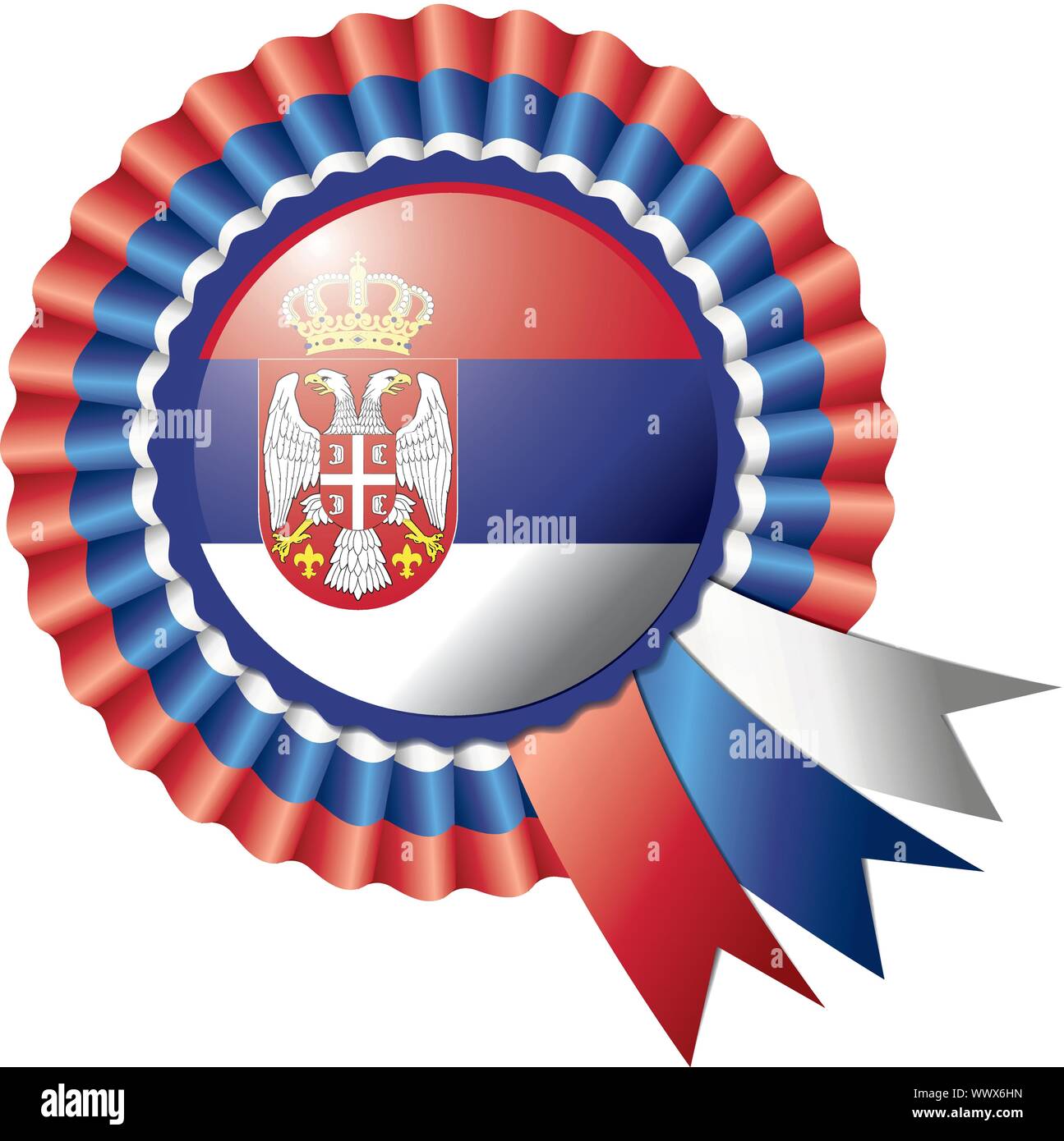 Blue blank award rosette icon hi-res stock photography and images - Alamy