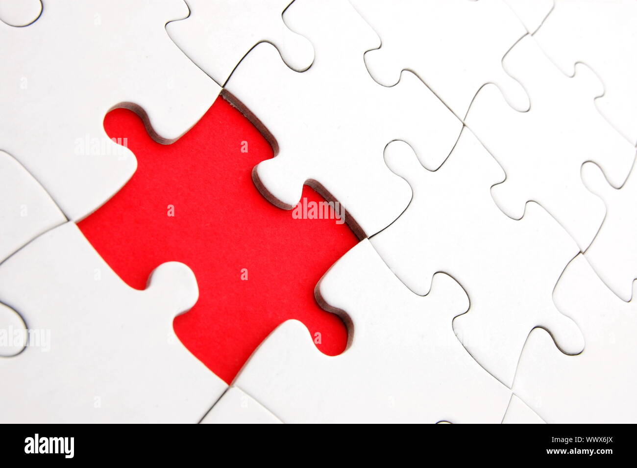 puzzle with missing piece showing concept for problem and solution ...