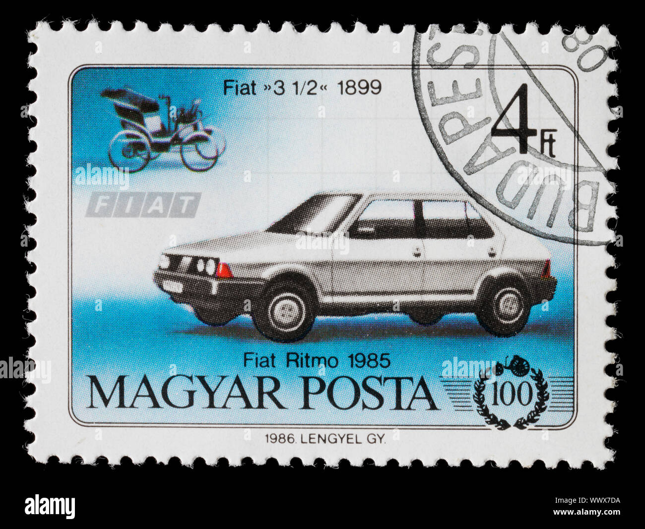 Fiat italian stamp hi-res stock photography and images - Alamy